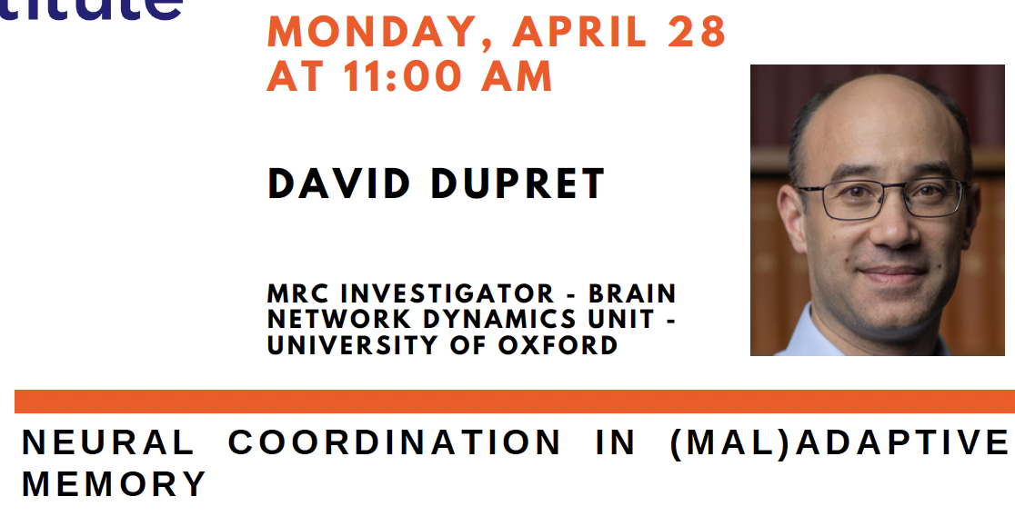 Conférences scientifiques : David DUPRET (en anglais) | Institut du Cerveau